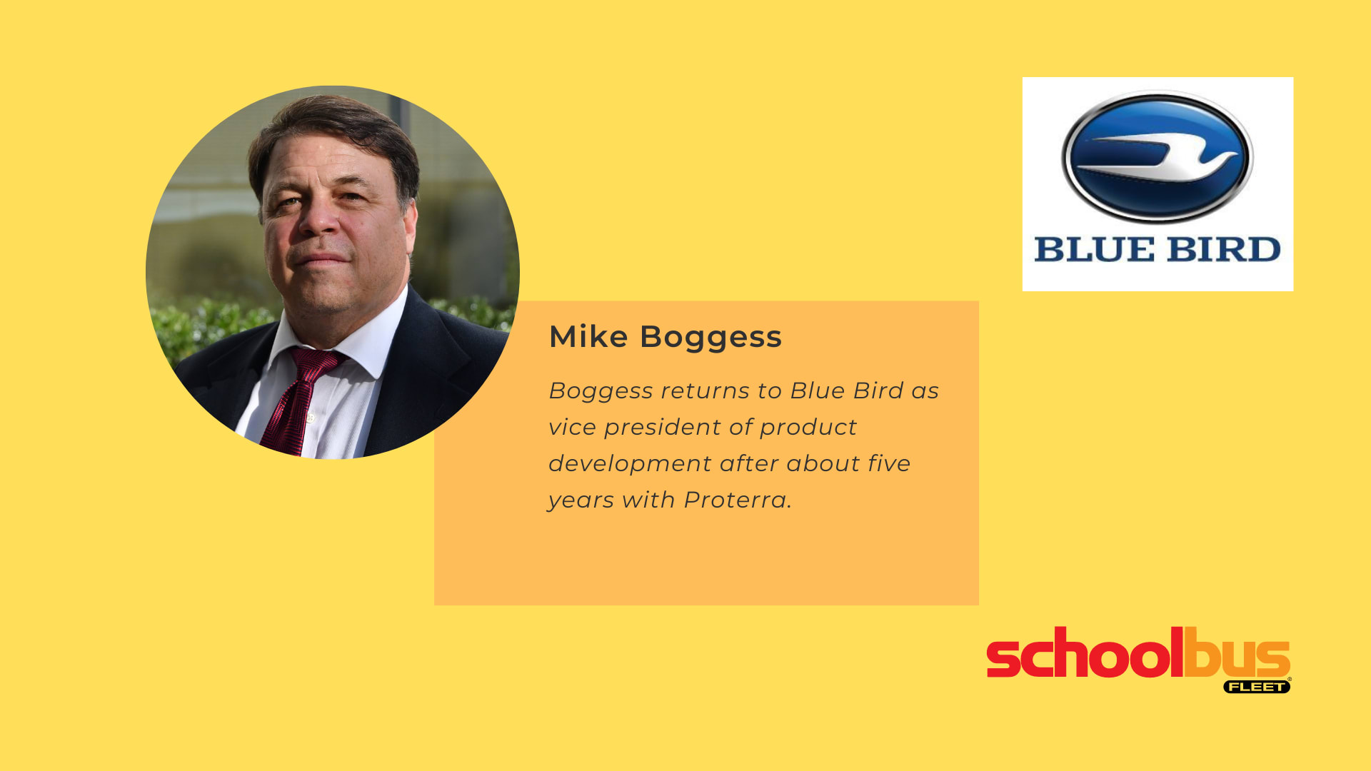 Mike Boggess Returns to Blue Bird as VP | School Bus Fleet