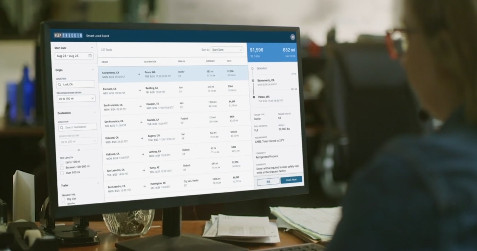 KeepTruckin Launches Smart Load Board with Major Broker Partners ...