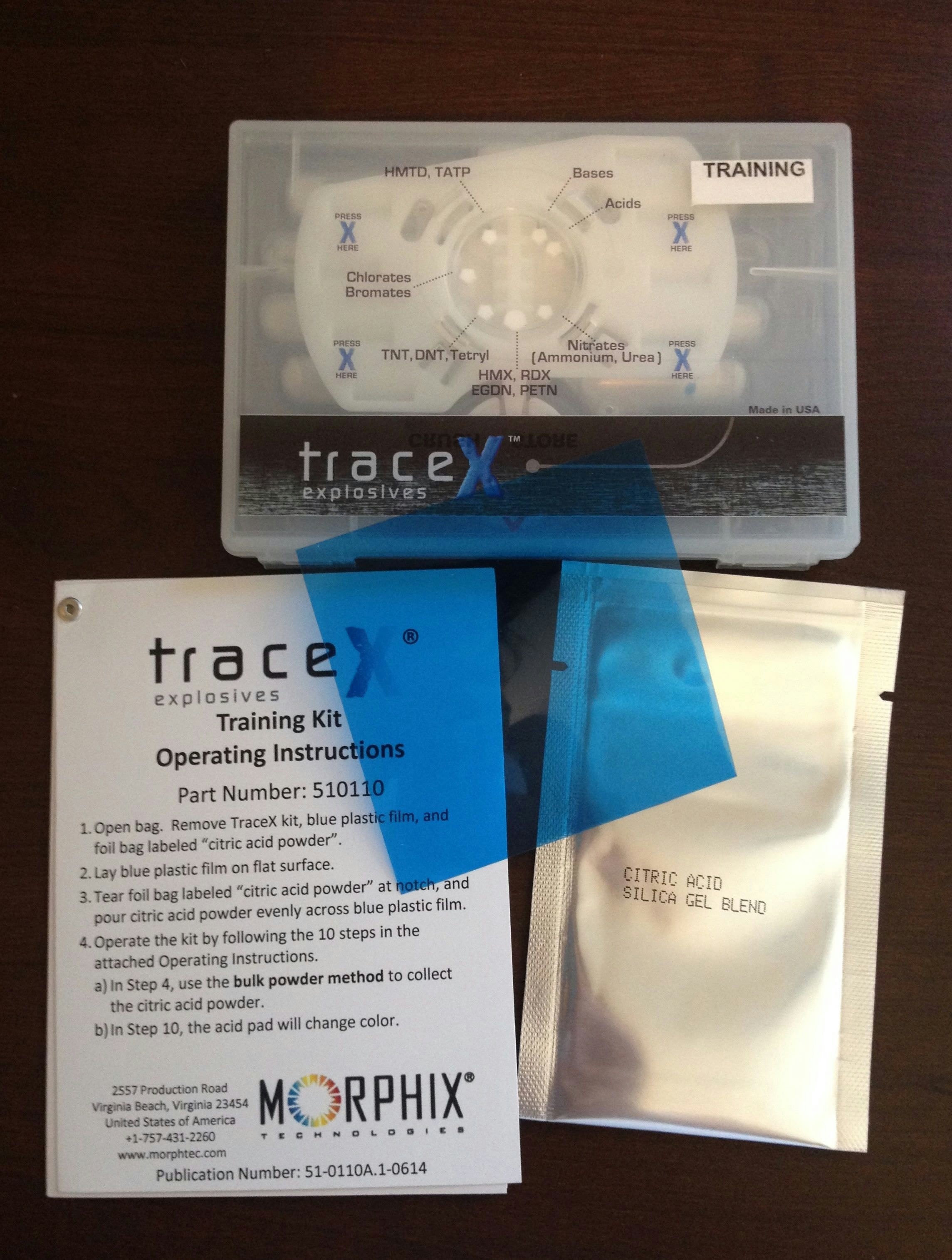 Morphix Technologies offers Officers Classroom TraceX Explosives ...