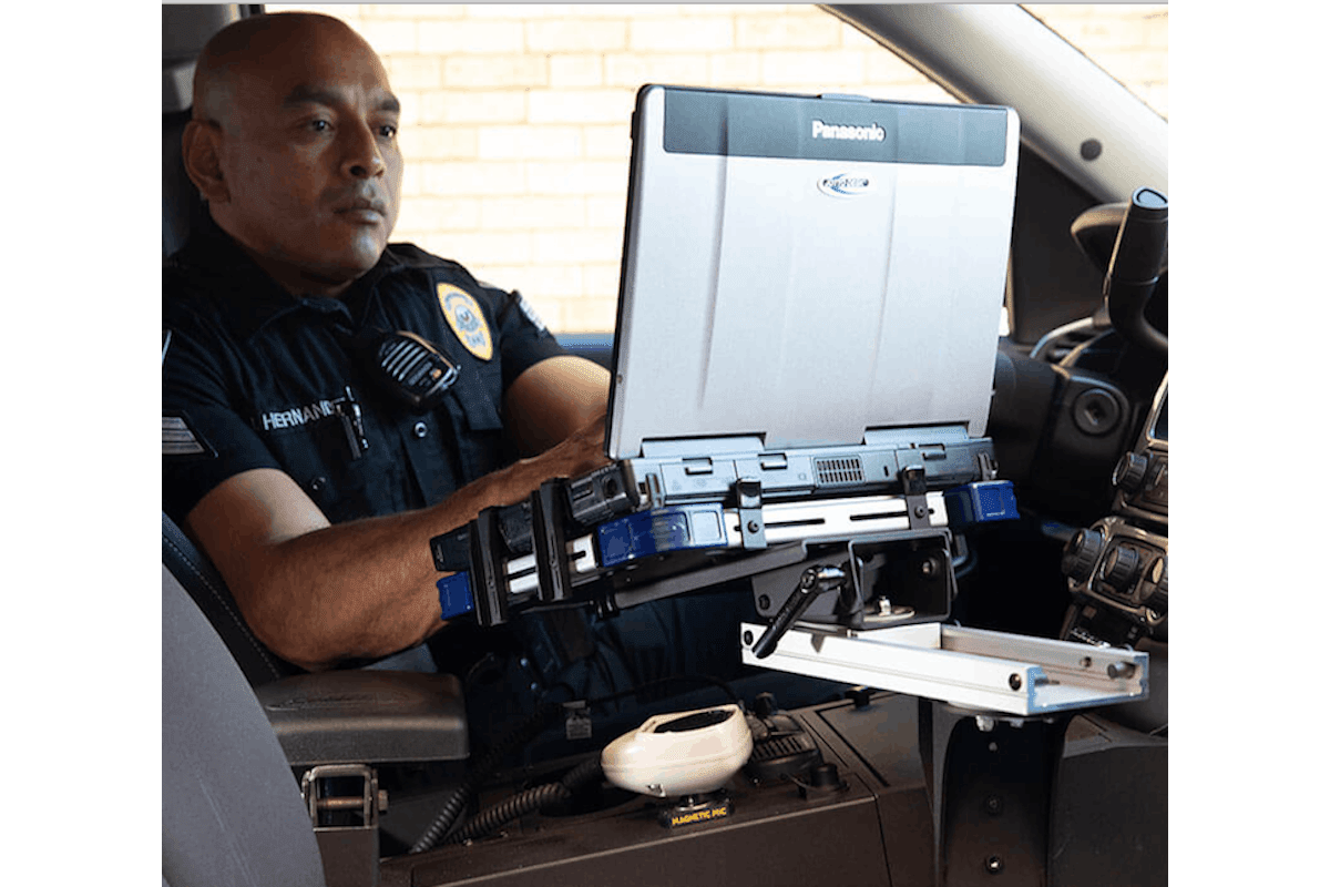 Jotto Desk Introduces the Mamba Mount for In-Vehicle Laptops | Police ...